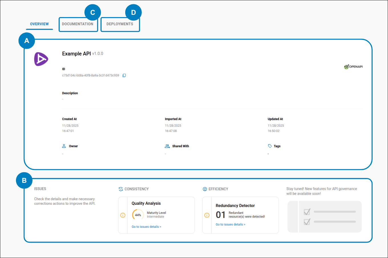 Item Details in the Catalog | Sensedia Product Documentation
