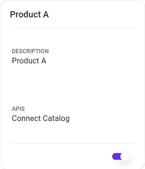 Product catalog | Sensedia Product Documentation